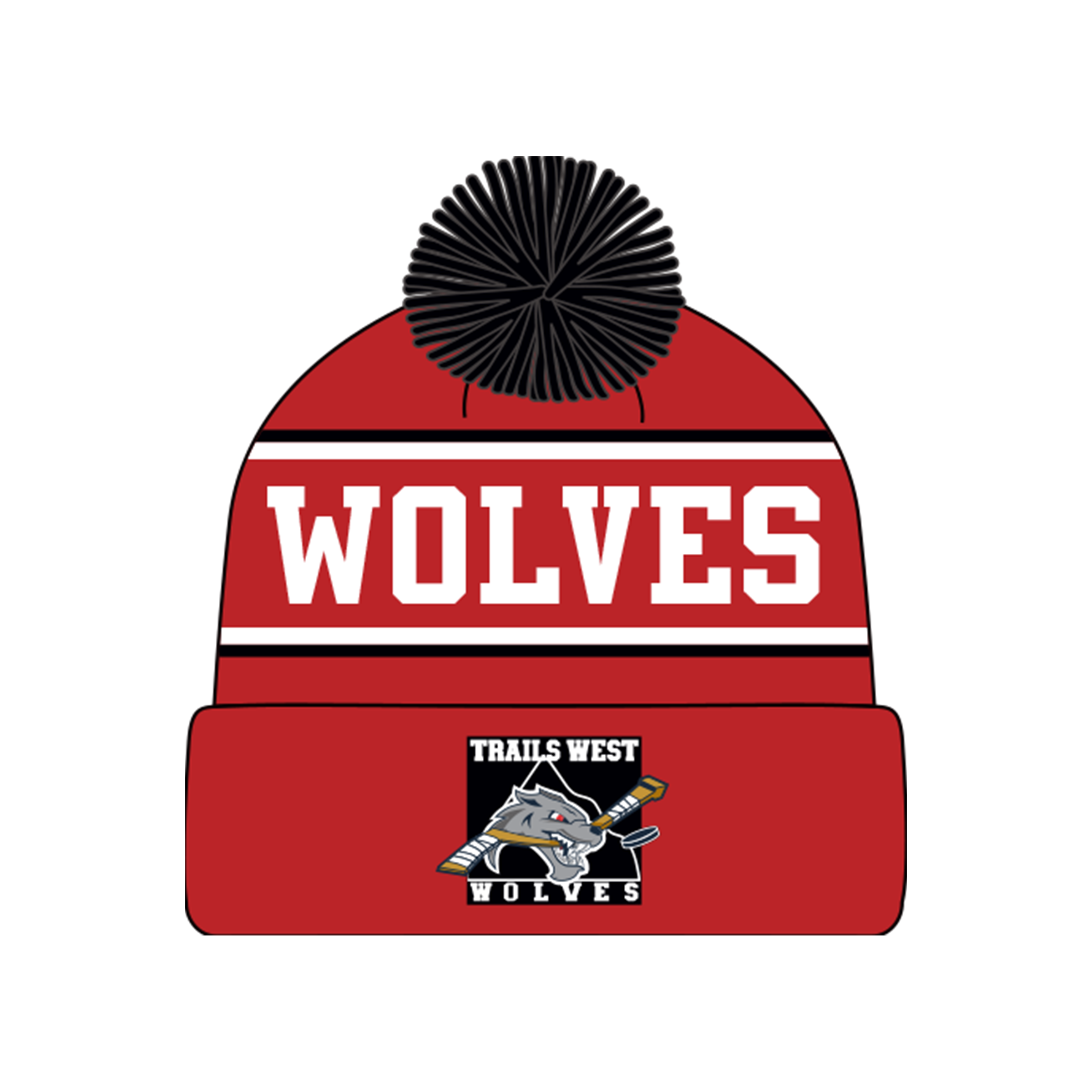 Trails West Red Pom Toque – Adrenalin Source for Sports